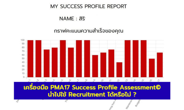 เครื่องมือ PMA17 Success Profile Assessment© นำไปใช้ Recruitment ได้ ...